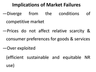 Market failures in natural resource management | PPTX