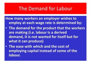 Market for labour | PPTX