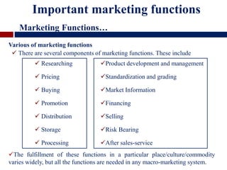 Important marketing Functions | PPTX