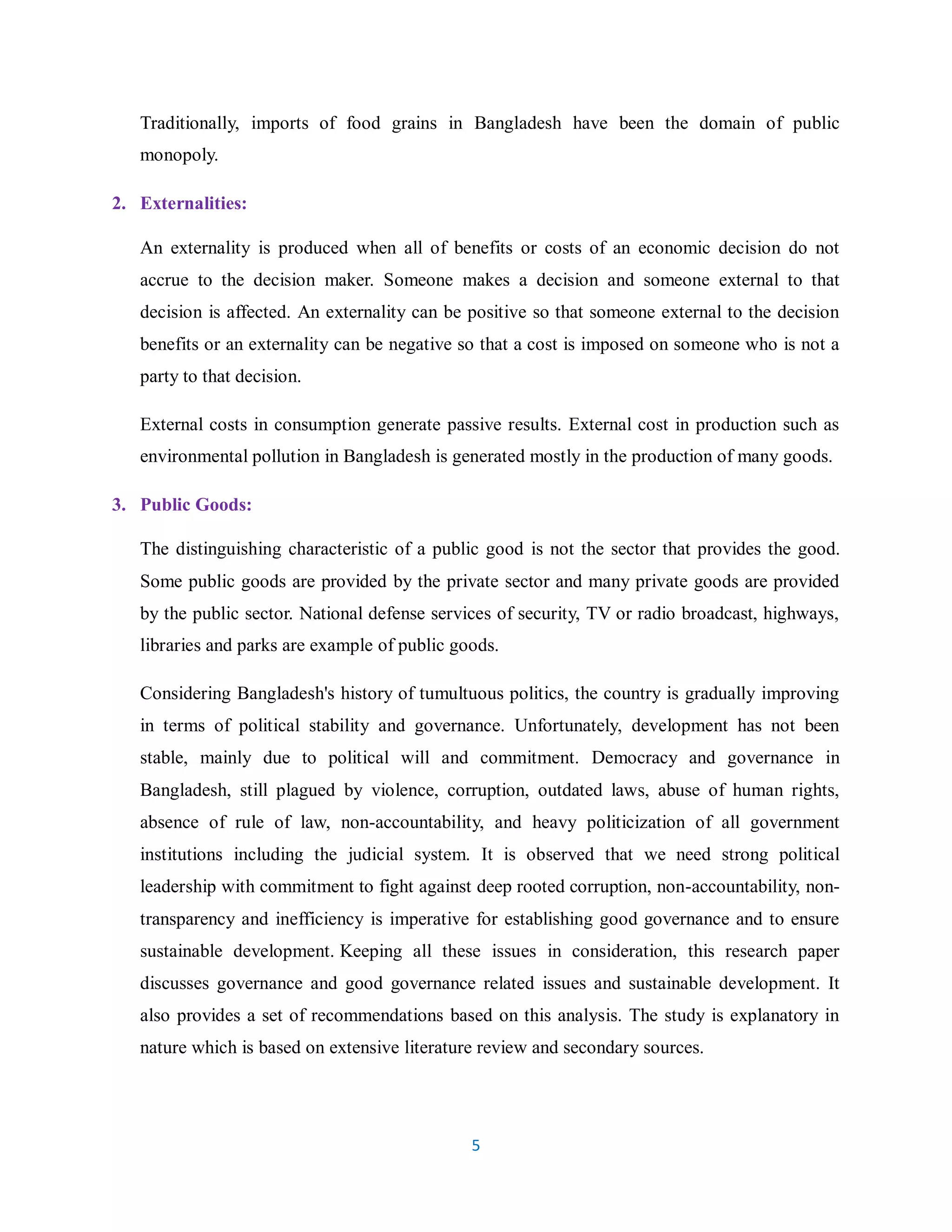 Assignment on Market Imperfections in Bangladesh & Its Solution [Md ...