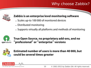 Zabbix - Company, Product and Services | PPT