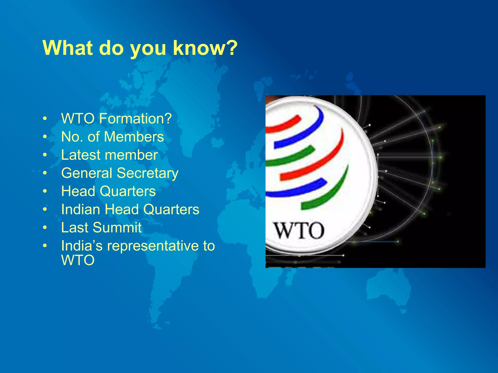 World Trade Organization | PPT