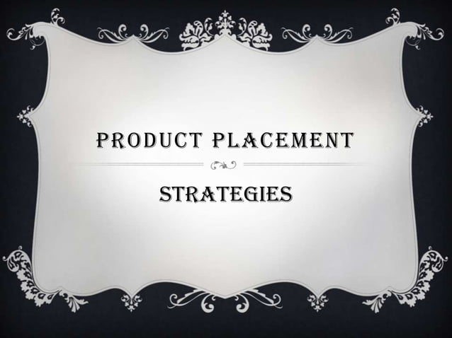 Marketing product placement strategies | PPTX