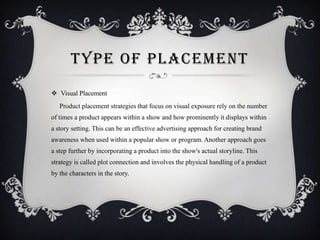 Marketing product placement strategies | PPTX