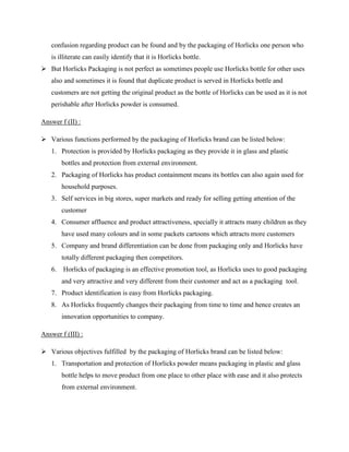 4p's of marketing of Horlicks- A marketing management project | PDF