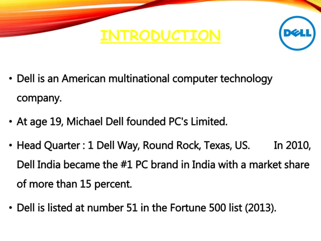 DELL Marketing STRETEGY | PPTX | Computing | Technology & Computing