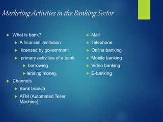 Marketing actvities of private bank | PPT