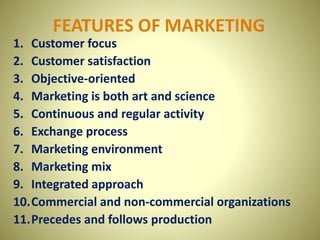 MARKET, MARKETING & ITS FEATURES | PPT