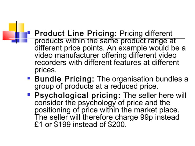 Marketing mix pricing | PPT | Marketing and Advertising | Business