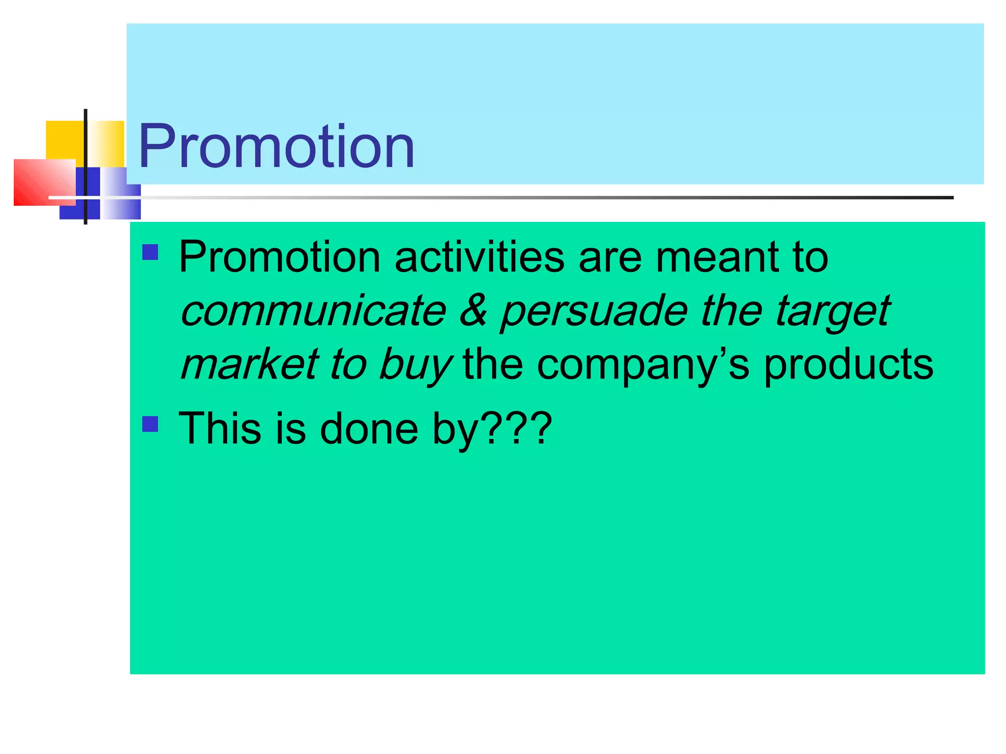 Marketing mix promotion | PPT