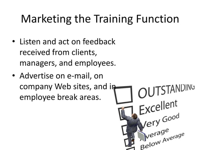 Marketing of the training functions | PPTX