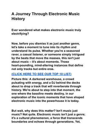 A Journey Through Electronic Music History | PDF