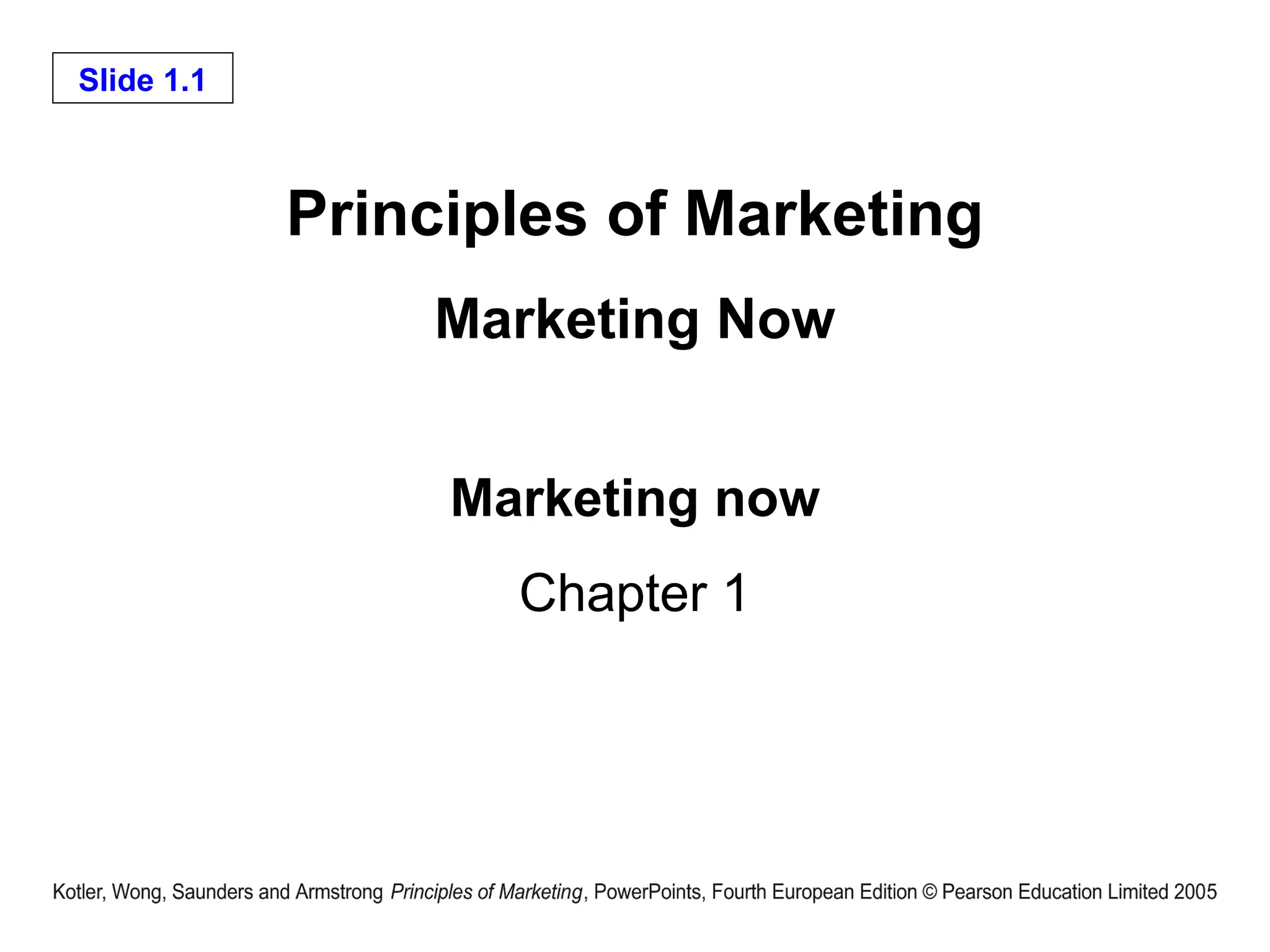 Principles of MARKETING chapter one .ppt