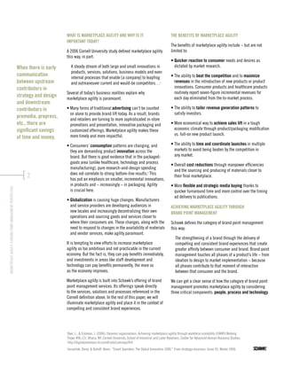 Marketing Agility: A Brand Point Management Perspective | PDF
