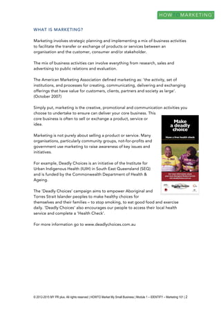 Marketing Basics Guide for Small Business | PDF | Advertising Industry ...