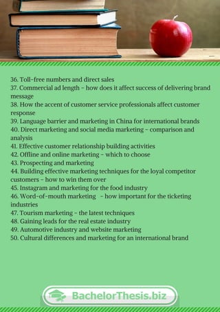 Marketing Dissertation Topics | PDF