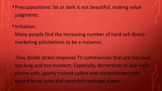 Ethical issues in direct marketing | PPTX