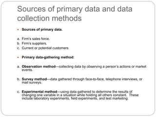 Marketing intelligence and Marketing Research | PPTX