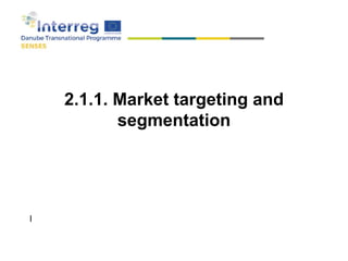 Module 2.1 - Market targeting and segmentation | PPT