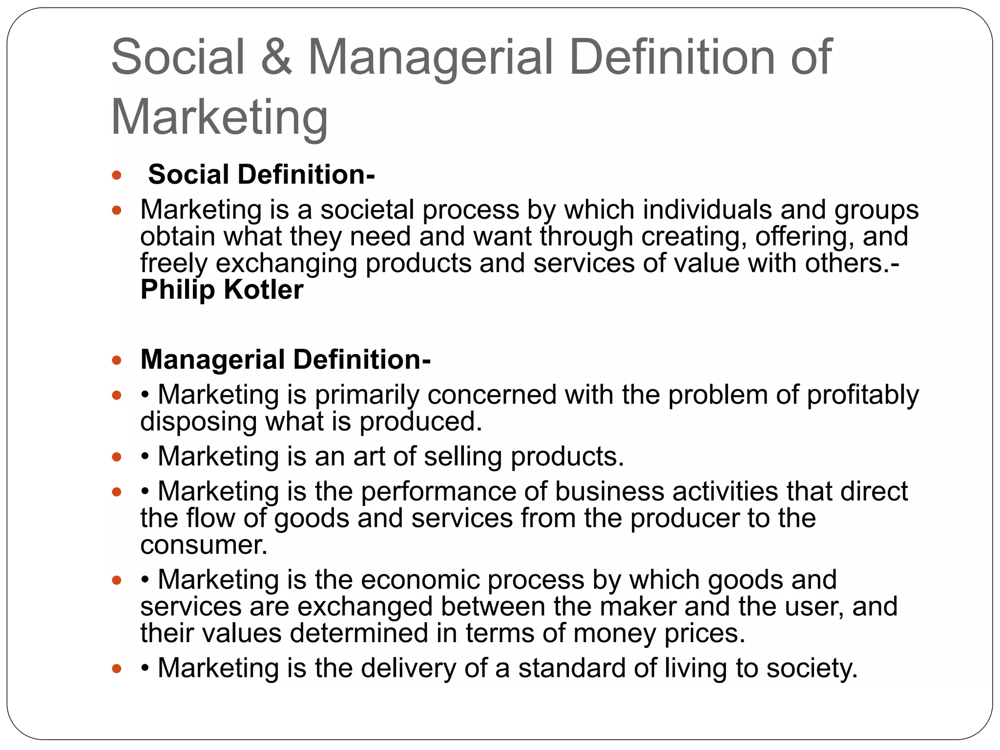 Marketing meaning, definition and scope | PPTX