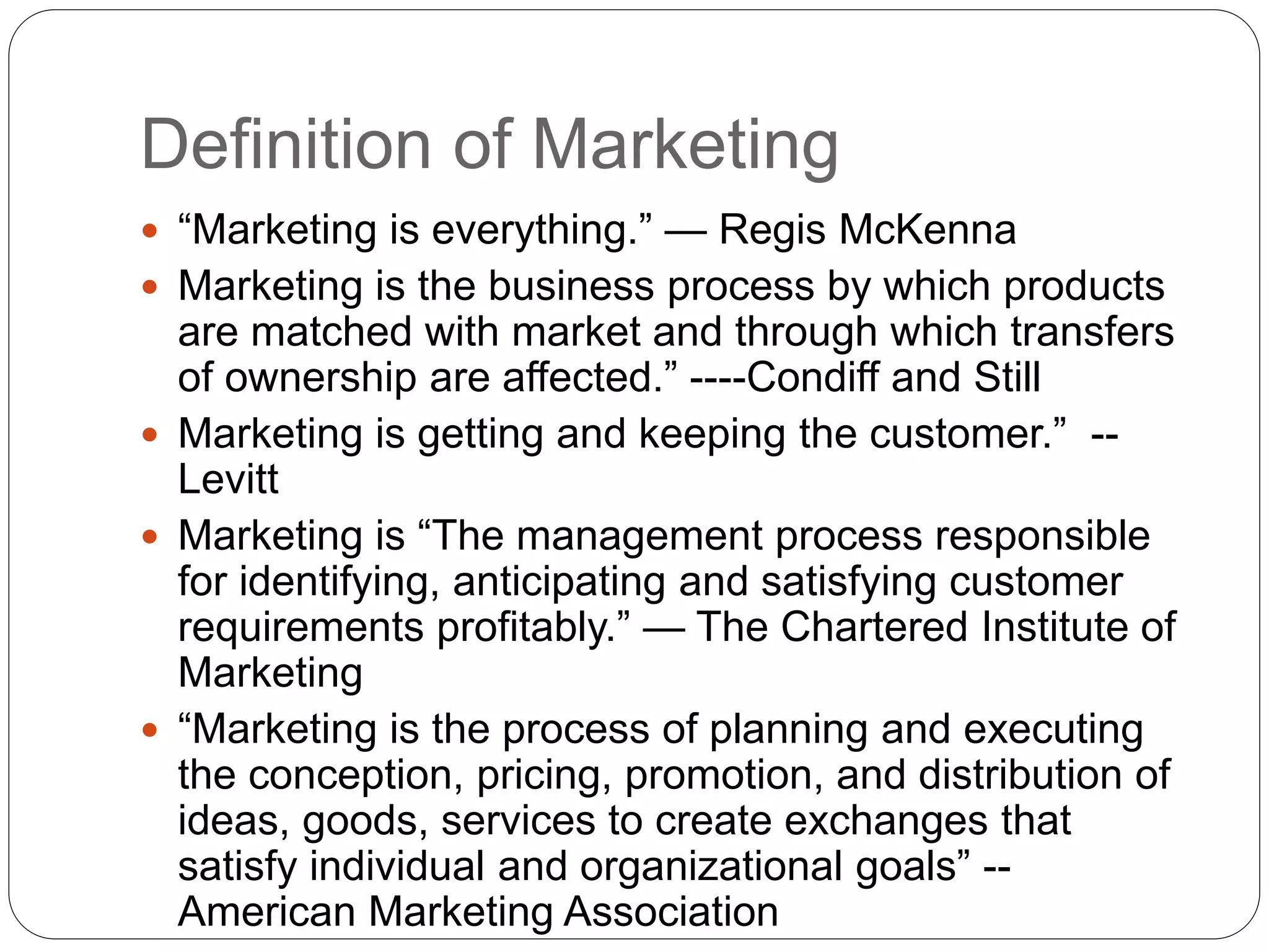 Marketing meaning, definition and scope | PPTX