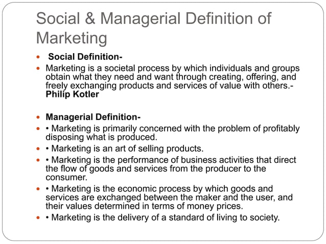 Marketing meaning, definition and scope | PPTX | Marketing and ...