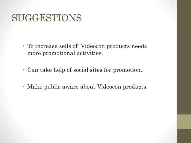 Marketing mix of videocon | PPT