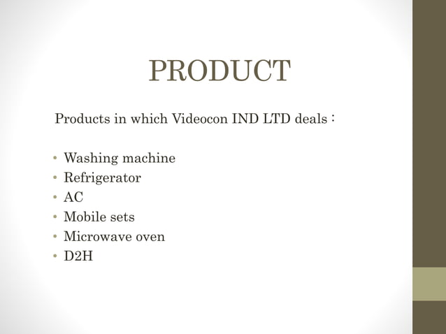 Marketing mix of videocon | PPT