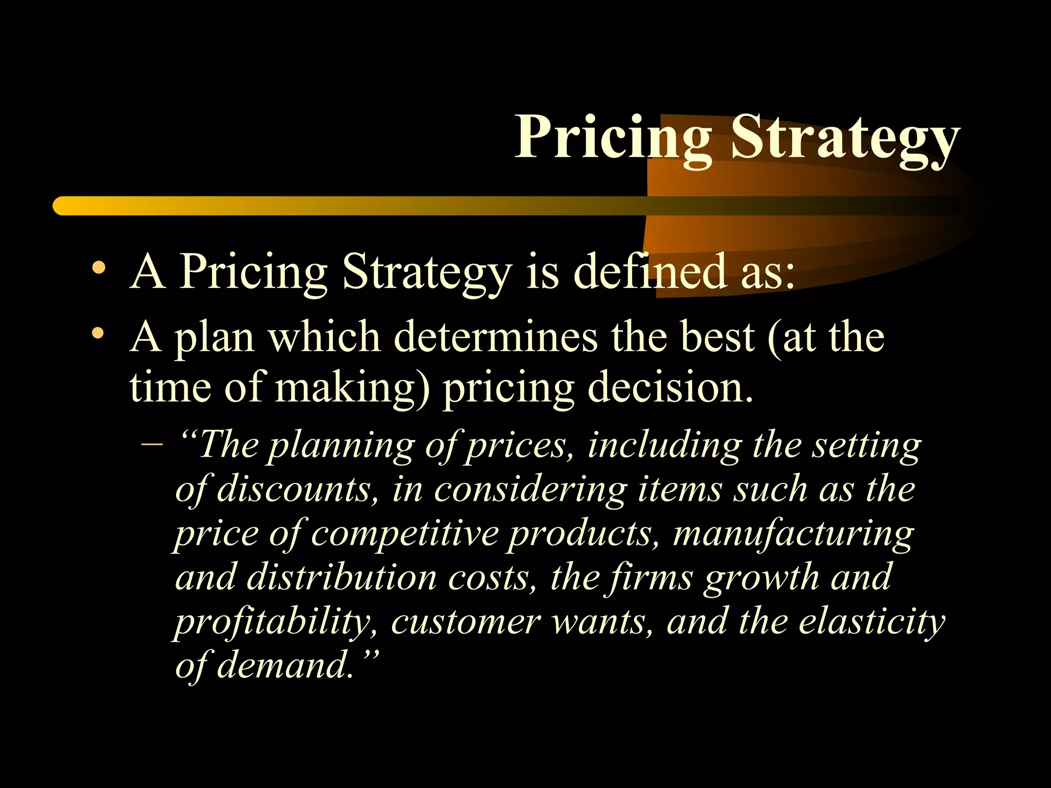 Marketing Mix - Price | PPT