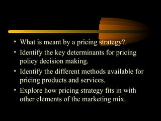 Marketing Mix - Price | PPT