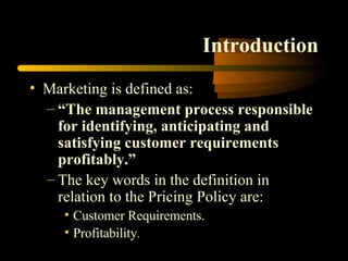 Marketing Mix - Price | PPT