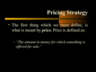 Marketing Mix - Price | PPT