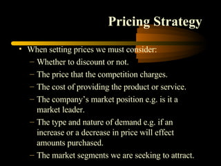 Marketing Mix - Price | PPT