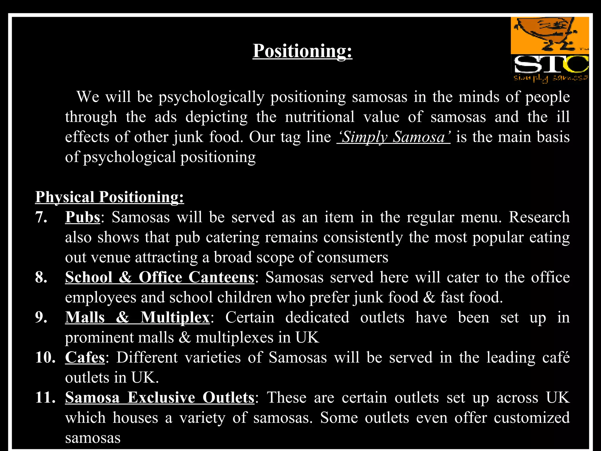 Marketing Of Samosa | PPT