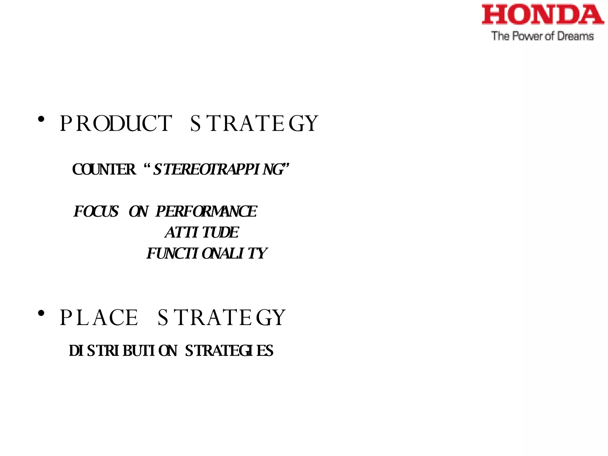 Marketing Plan for a New Honda Family 4WD | PPT