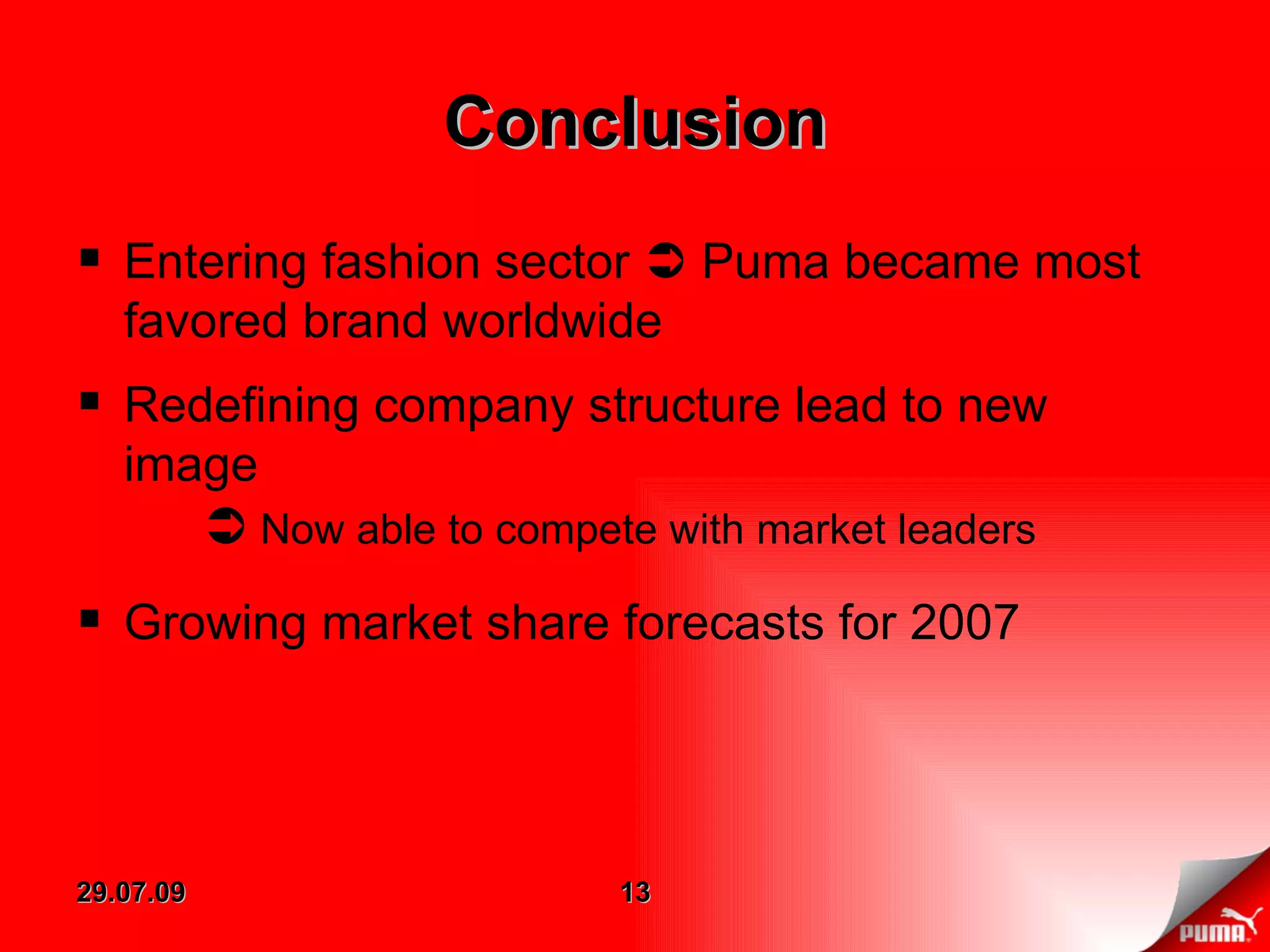 Marketing plan of PUMA | PPT