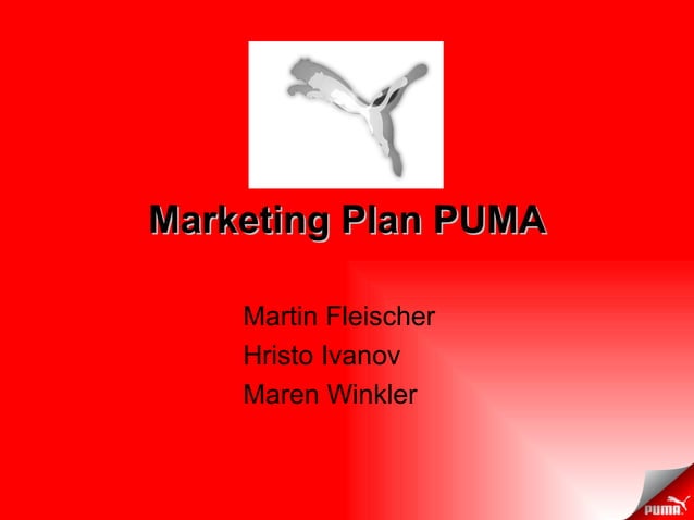 Marketing plan of PUMA | PPT