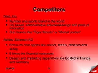 Marketing plan of PUMA | PPT