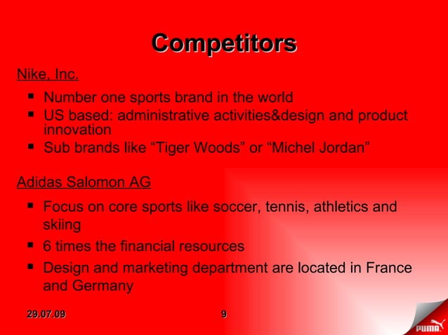 Marketing plan of PUMA | PPT