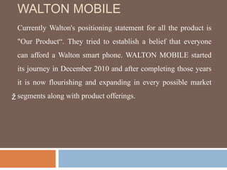 Marketing plan-of-walton-group | PPTX