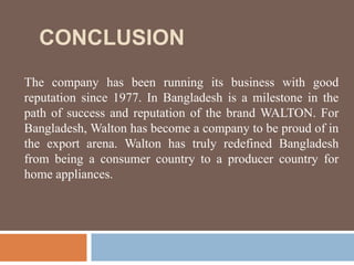 Marketing plan-of-walton-group | PPTX