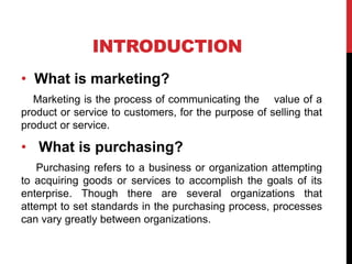 Marketing - Purchasing Integration | PPTX