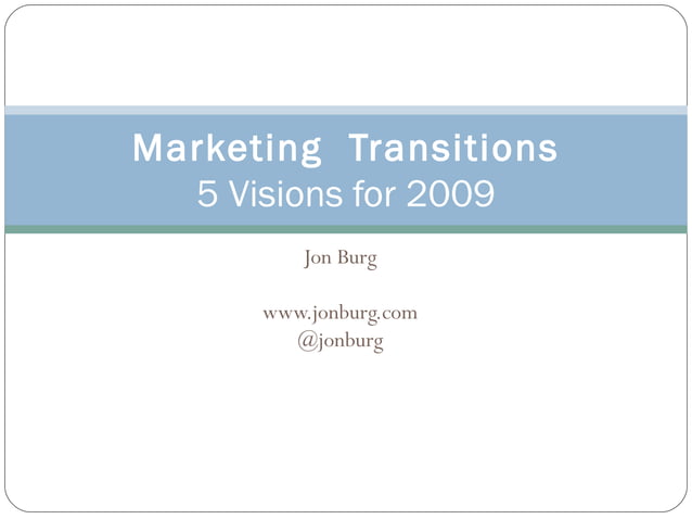 Marketing Transitions | PPT