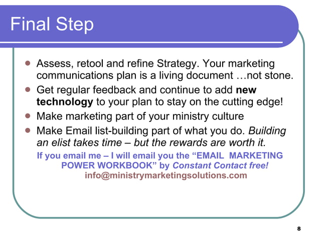 Marketing Your Ministry May Presentation | PPT
