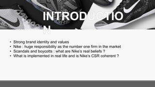Nike - CSR Strategy and Marketing Mix | PPT