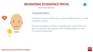 Marketing 3.0 - Automating your marketing for behavioral decisions | PPT