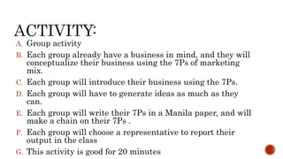 MARKETING 7Ps in relation to the business opportunity.pptx