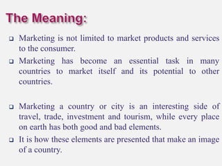 Marketing a country by dina moharam | PPTX