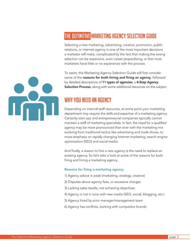 Definitive Marketing Agency Selection Guide