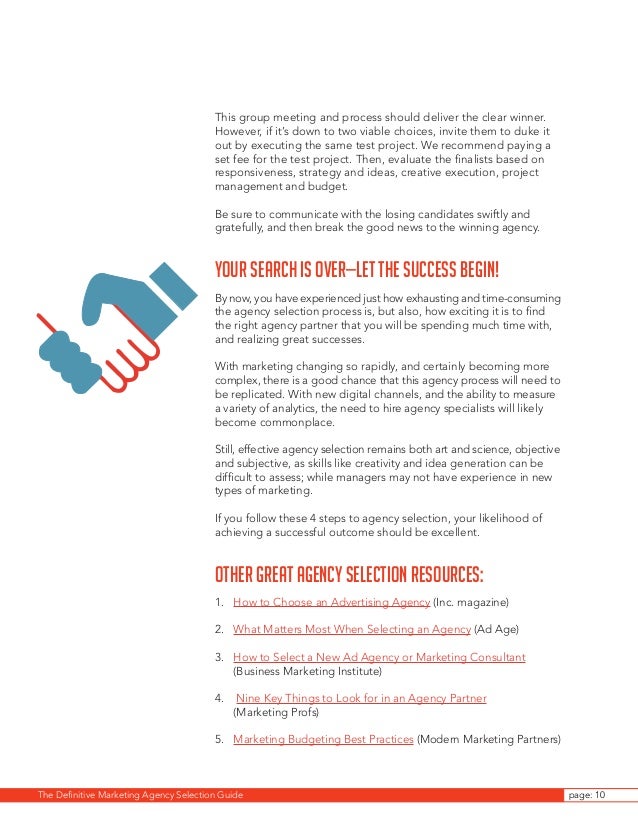 Definitive Marketing Agency Selection Guide